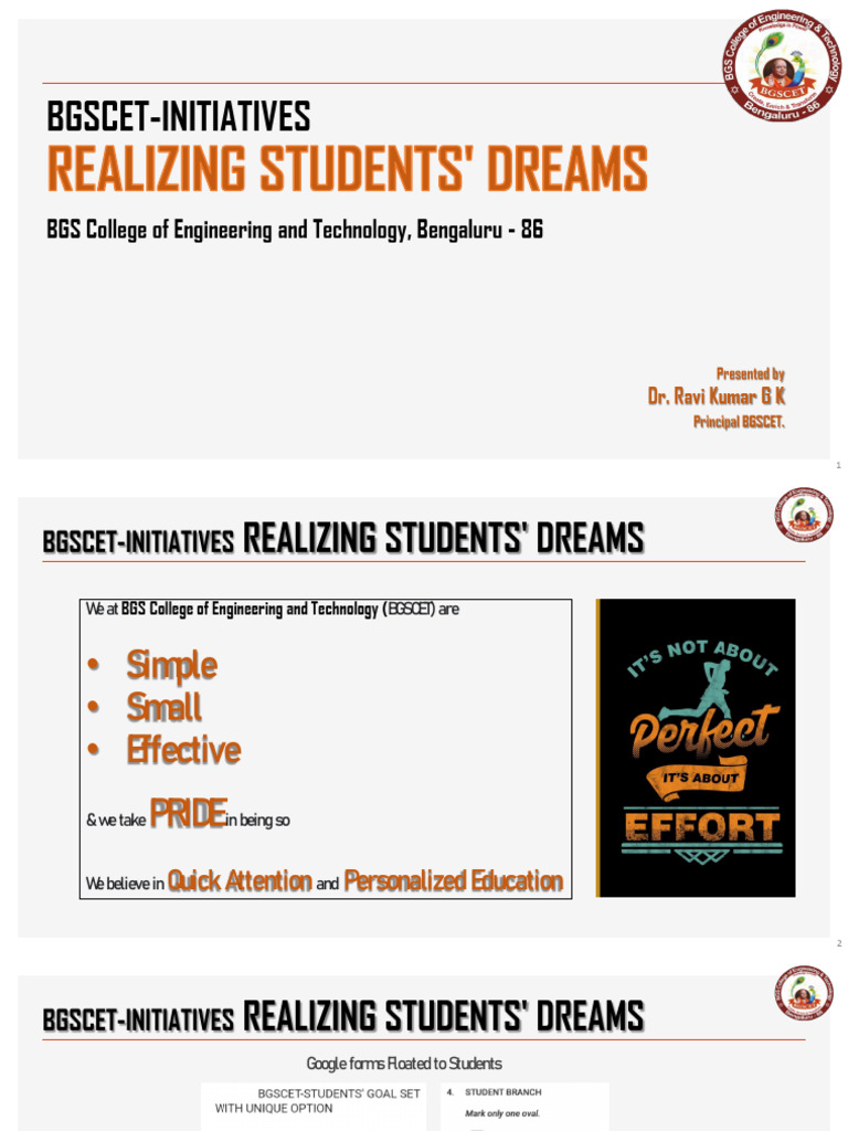 BGSCET: Empowering Student Dreams | PDF | Sat | Educational Technology