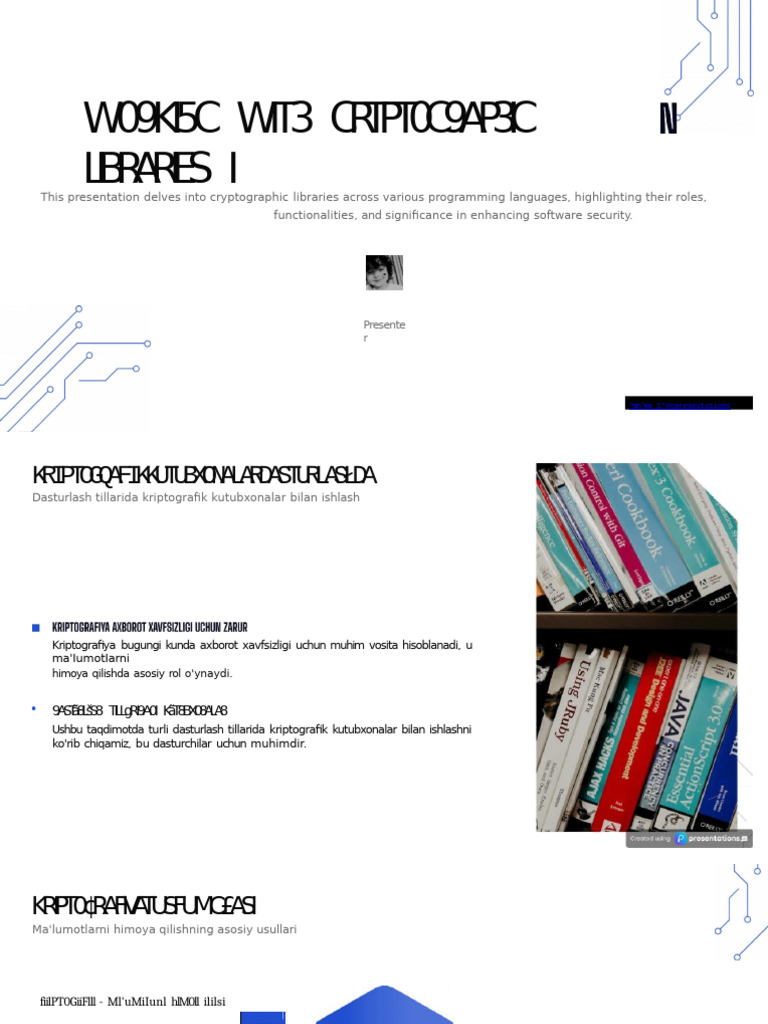 Working With Cryptographic Libraries in Programming Languages | PDF