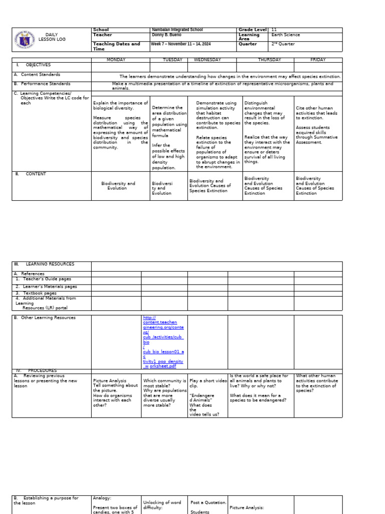 415165890-1st-Quarter-PART-1-Dll (1) | PDF | Biodiversity | Extinction