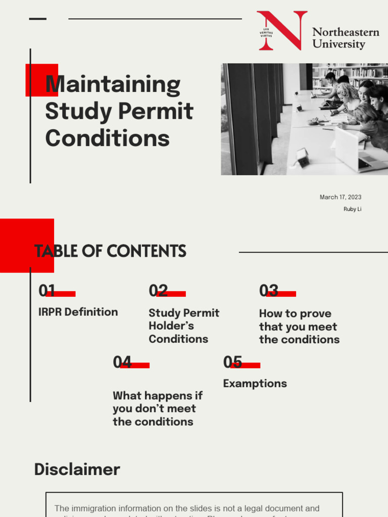 Study Permit Conditions Guide | PDF | Tax Exemption | Travel Visa