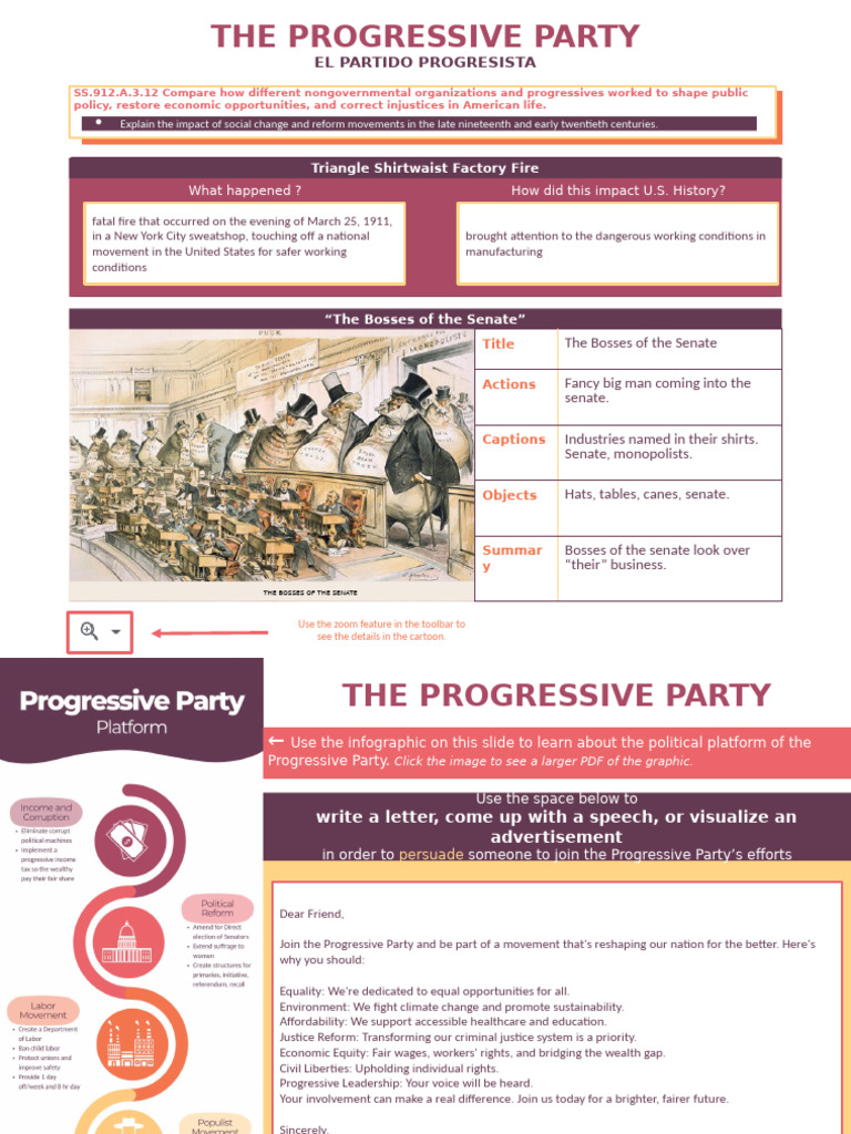 Progressive Party's Impact on U.S. Policy | PDF