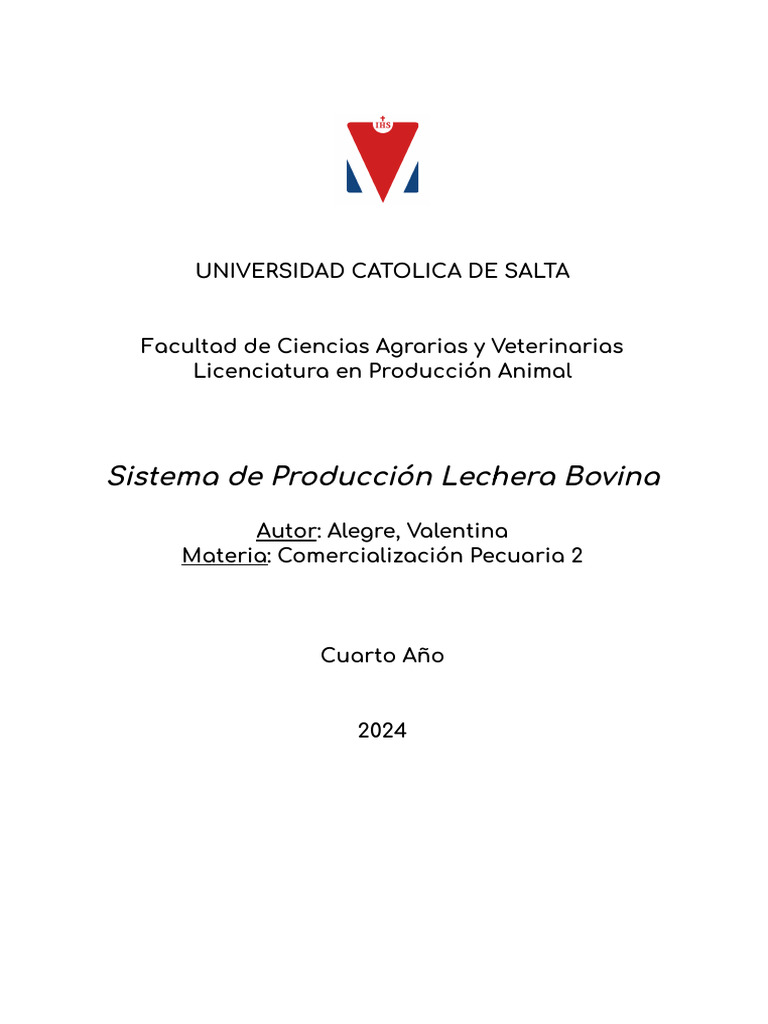 TP SPL | PDF | Vacas | Alimentos