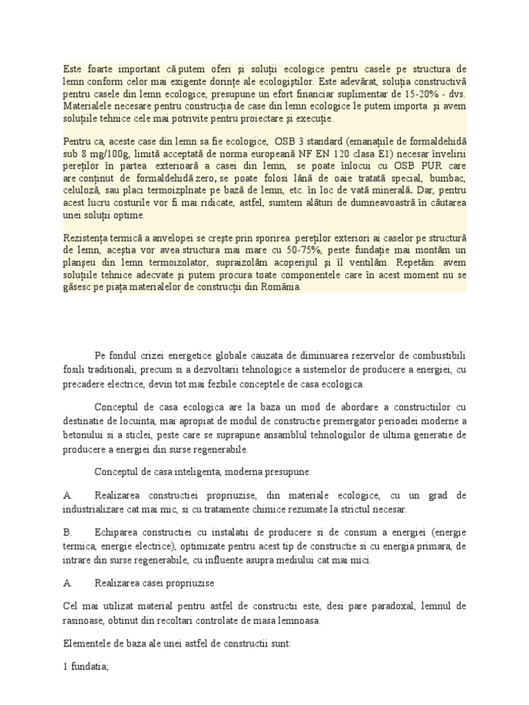 Casa Eco Proiect (Cu Imagini Cu Celula Fotovoltaica | PDF
