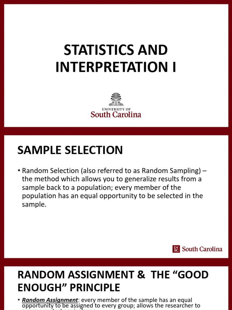 Statistics and Interpretation | PDF | Sampling (Statistics) | Statistics
