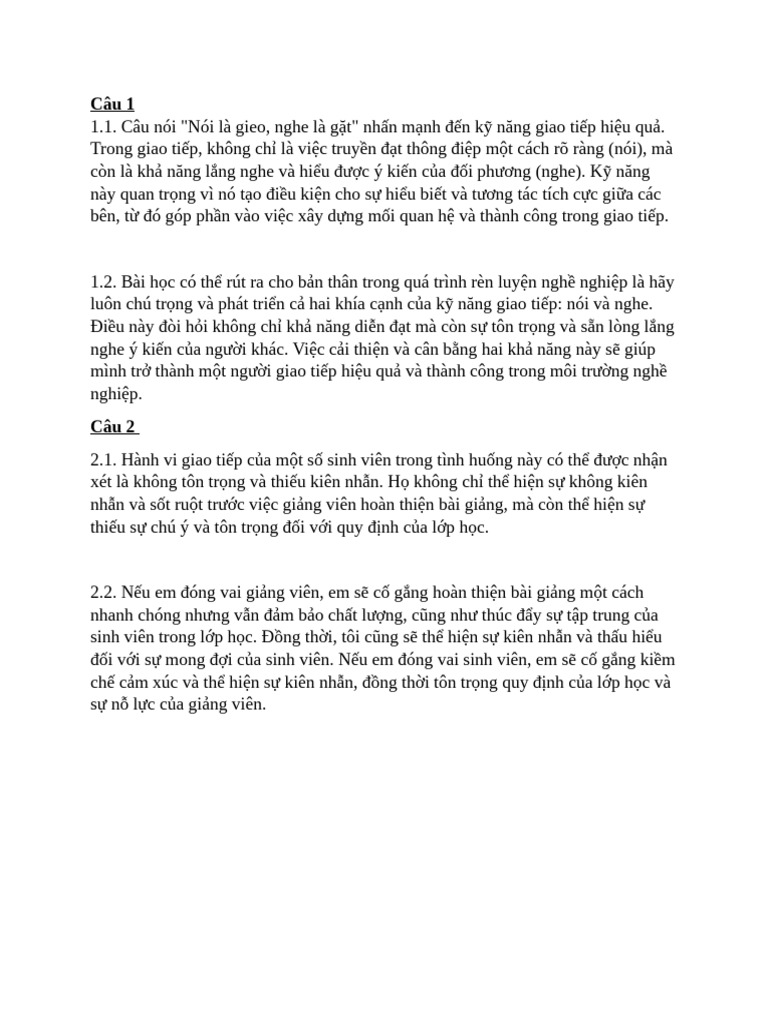 Bài kiểm tra KNGT | PDF