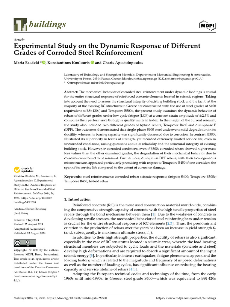 Buildings: Experimental Study On The Dynamic Response of Different ...