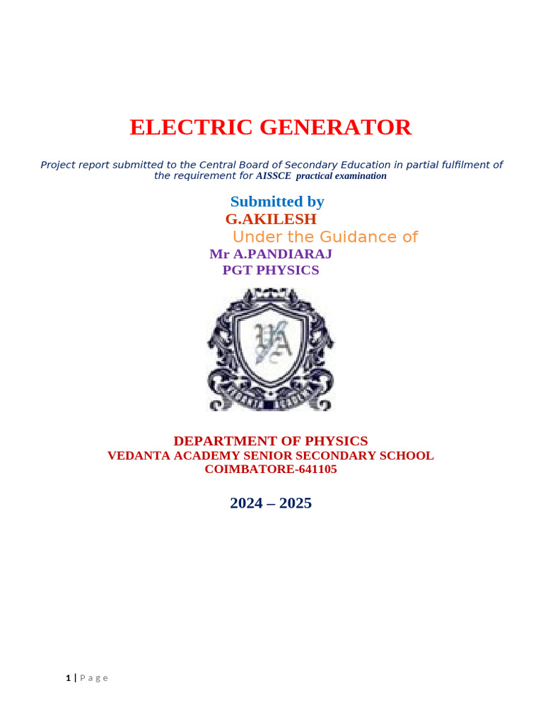 Electric Generator Word Changed | PDF | Electric Generator | Electricity