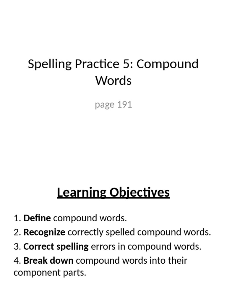 Compound Words Practice | PDF | Beehive