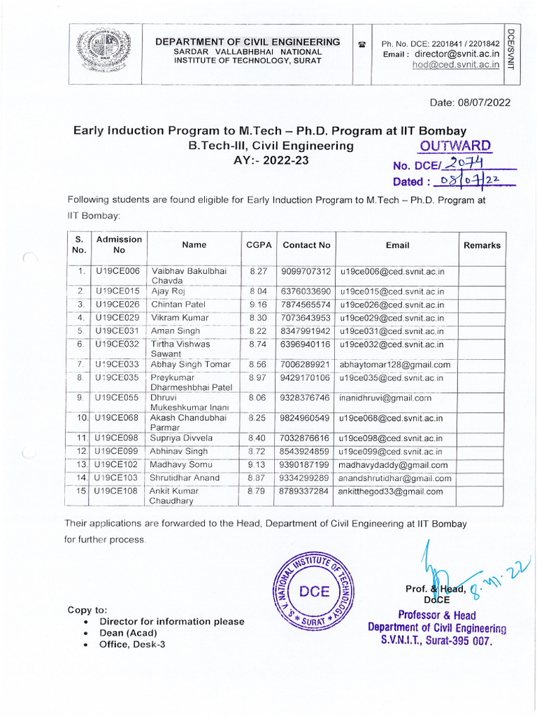 EARLY INDUCTION IIT Bombay FINAL_removed (1) | PDF