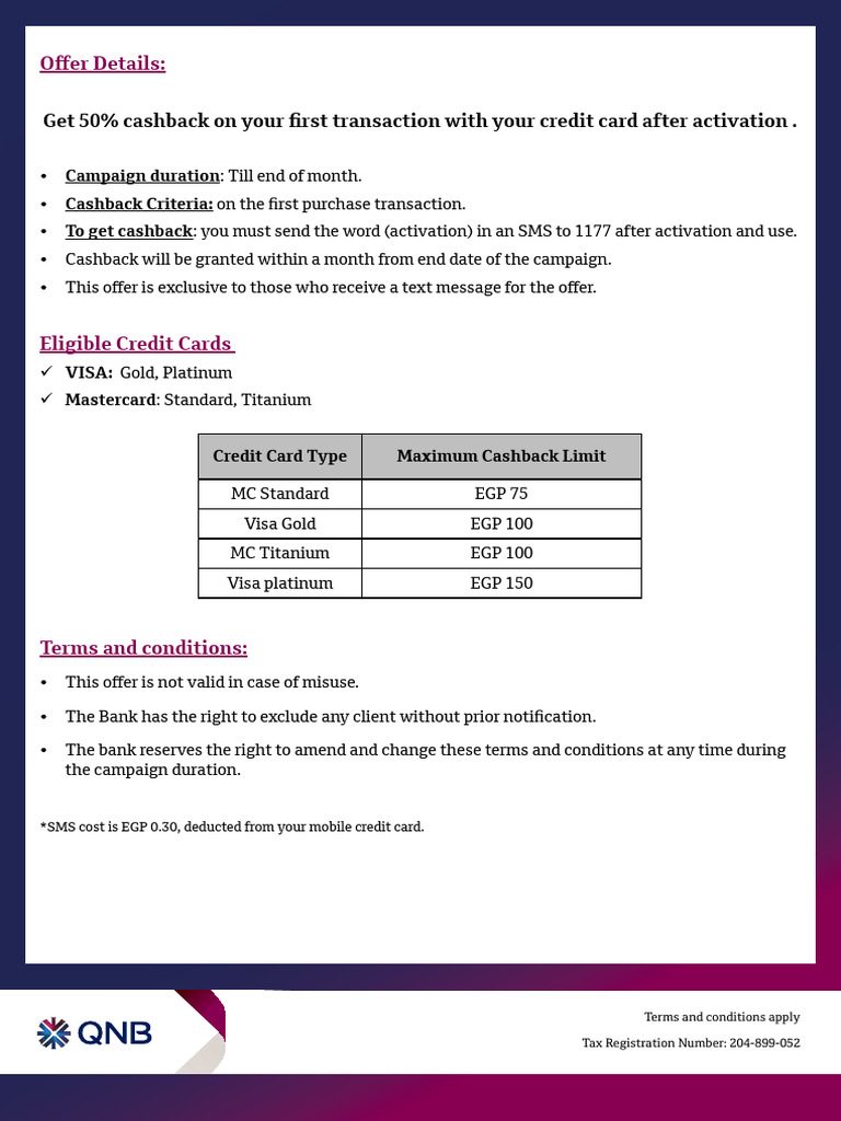 Credit Cards Activation Campaign - 02 | PDF