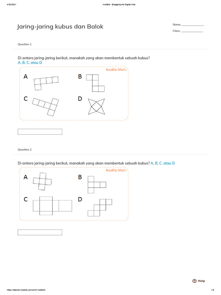 KooBits - Jaring2 Balok Dan Kubus | PDF