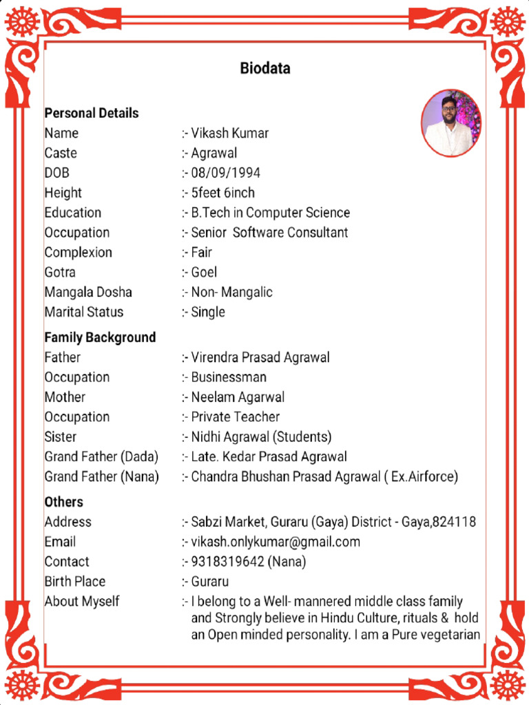 Biodata 5 | PDF