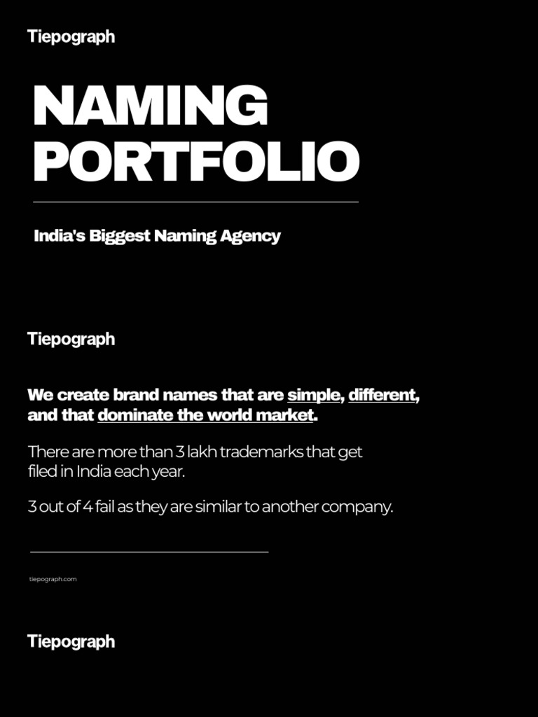 Brand Naming Portfolio 2024 | PDF | Brand | Trademark