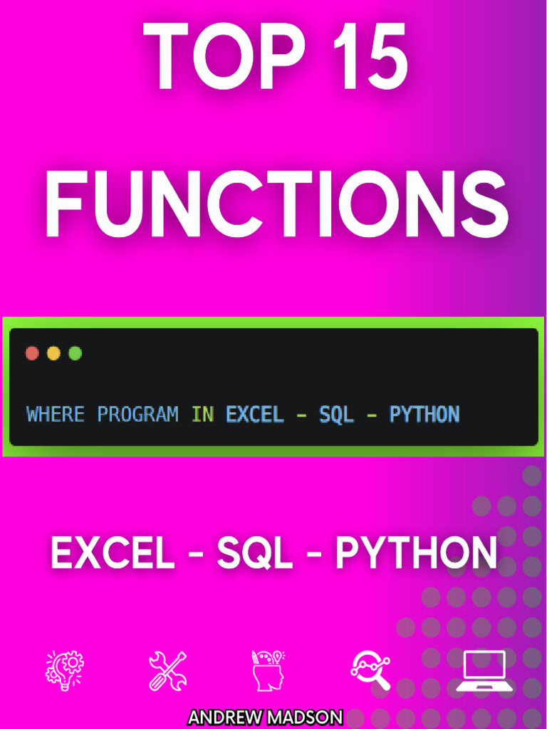 Top 15 Functions Excel SQL Python 1689336473 | PDF