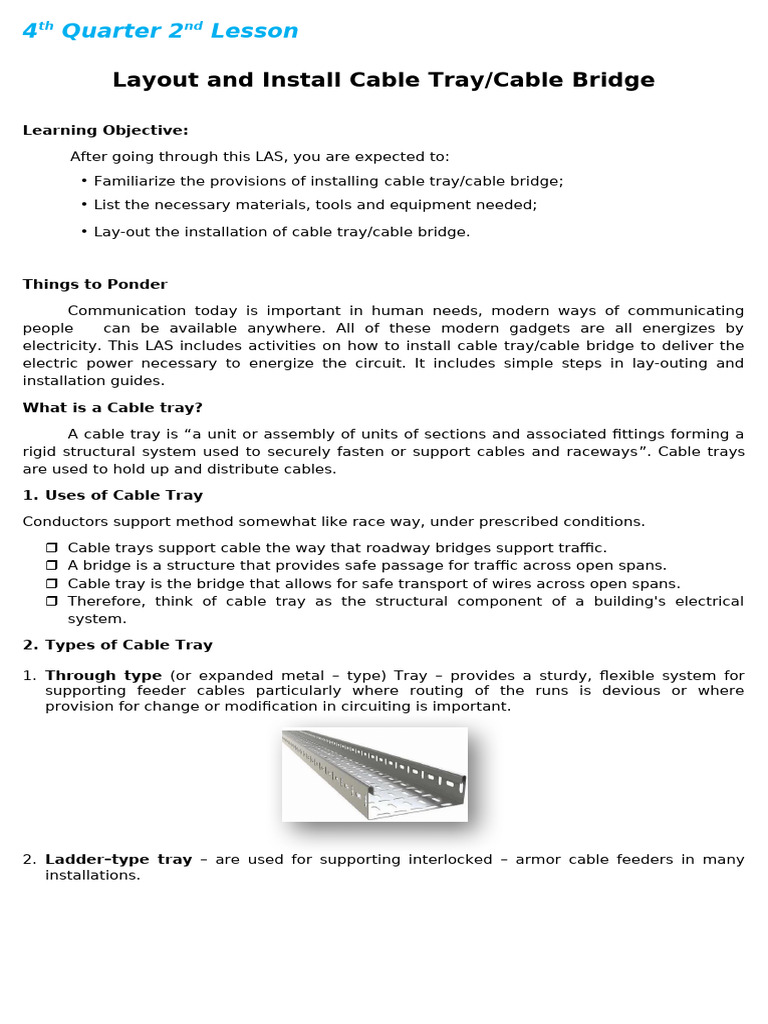 EIM-10-Types-of-Cable-Tray | PDF