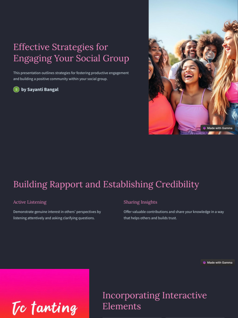 Effective Strategies For Engaging Your Social Group | PDF ...