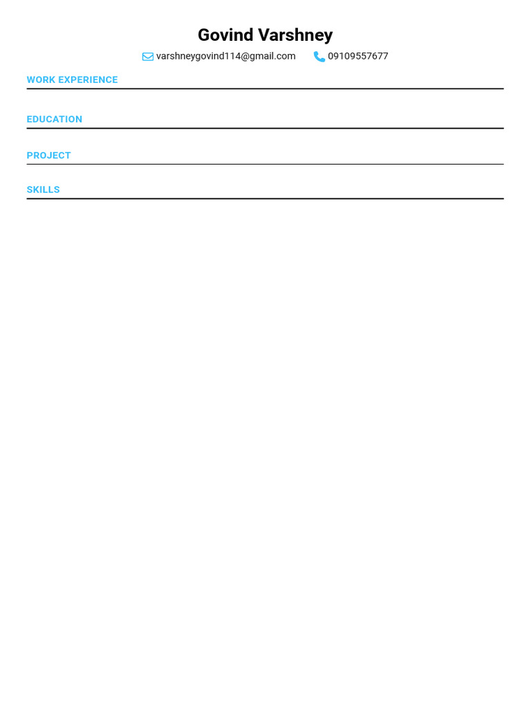 Govind Varshney - Resume | PDF