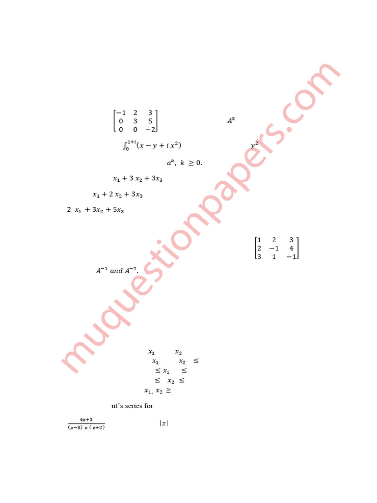 Be - Information Technology - Semester 4 - 2024 - May - Engineering Mathematics IV Rev 2019 C ...