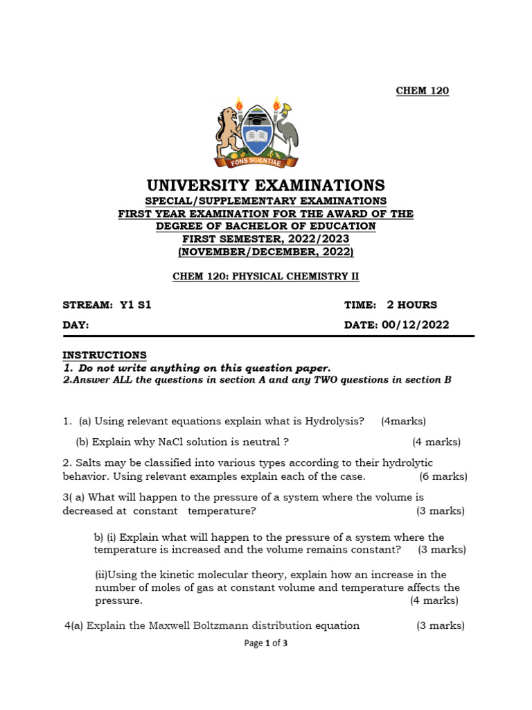 CHEM 120 | PDF | Gases | Temperature