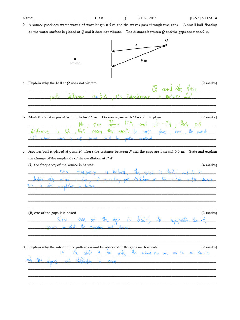 Water Wave Interference Analysis | PDF | Waves | Wavelength
