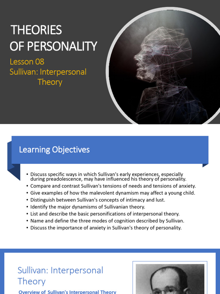 Theories of Personality 08 Sullivan | PDF | Anxiety | Adolescence