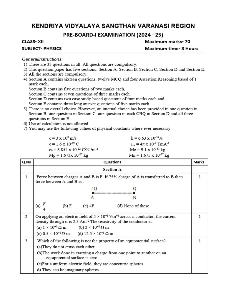 12 PHY kv VARANASI QP | PDF | Emission Spectrum | Electromagnetic Radiation