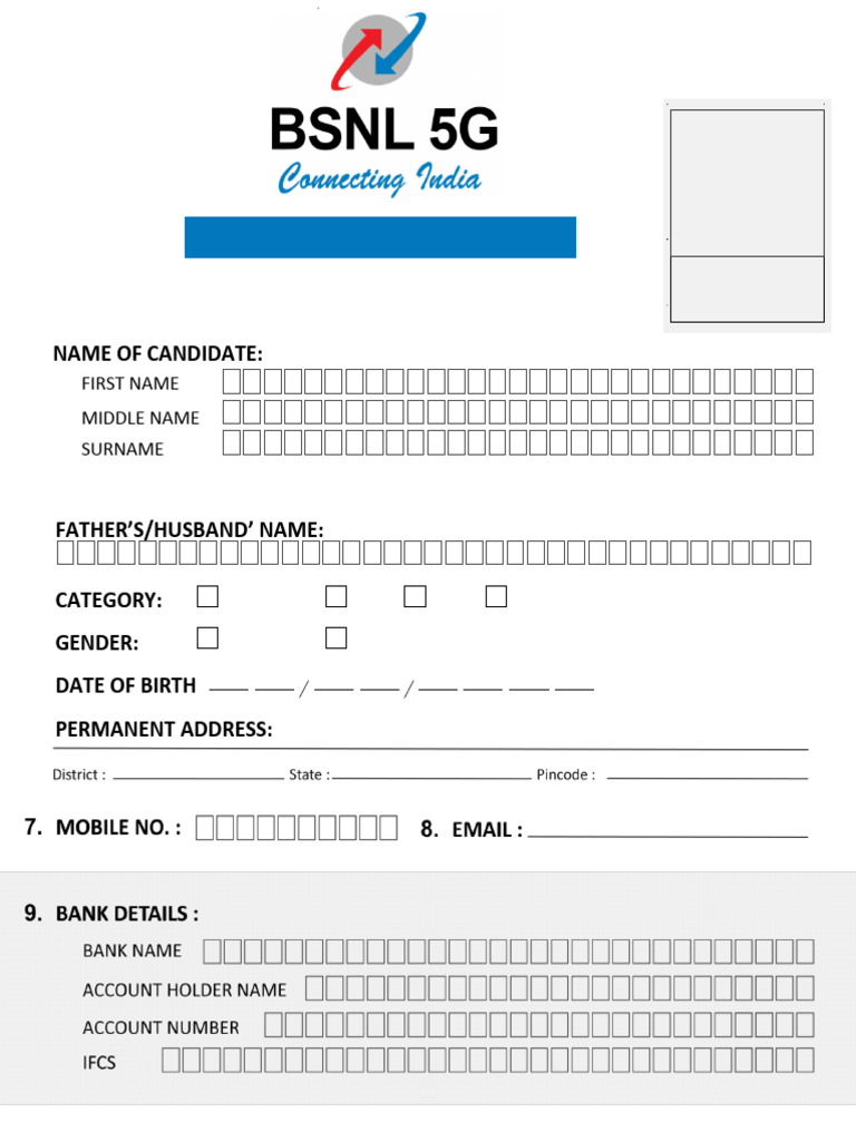 BSNL 5G Tower Installation Registration Form | PDF | Authentication | Access Control