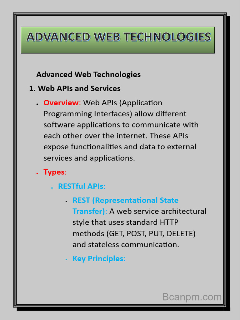 Advanced Web Technologies | PDF | Web Service | Json