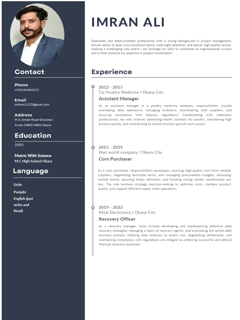 Imran Bhai Cv | PDF | Supply Chain | Business