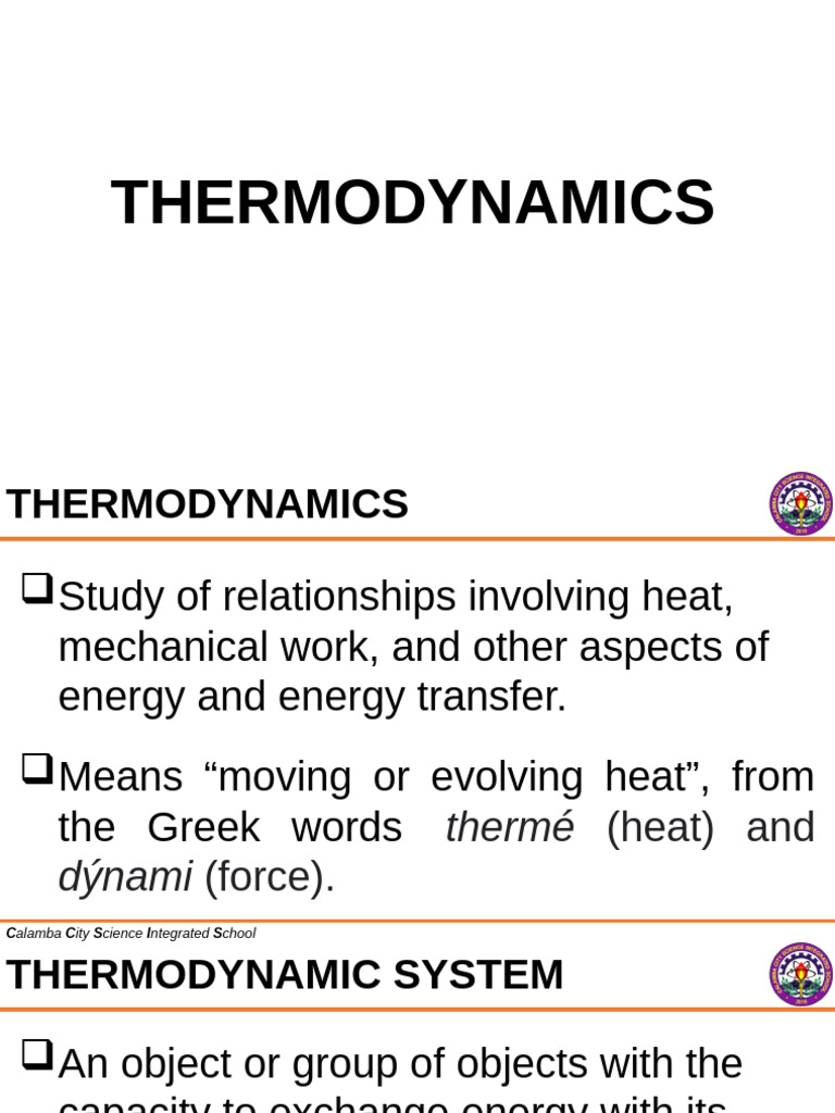 First Law of Thermodynamics | PDF