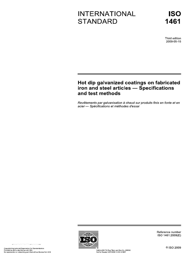 ISO-1461-yr-2009—WMK | PDF