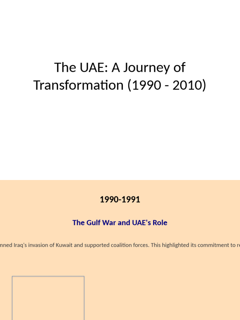 UAE Timeline 1990 To 2010-1 | PDF