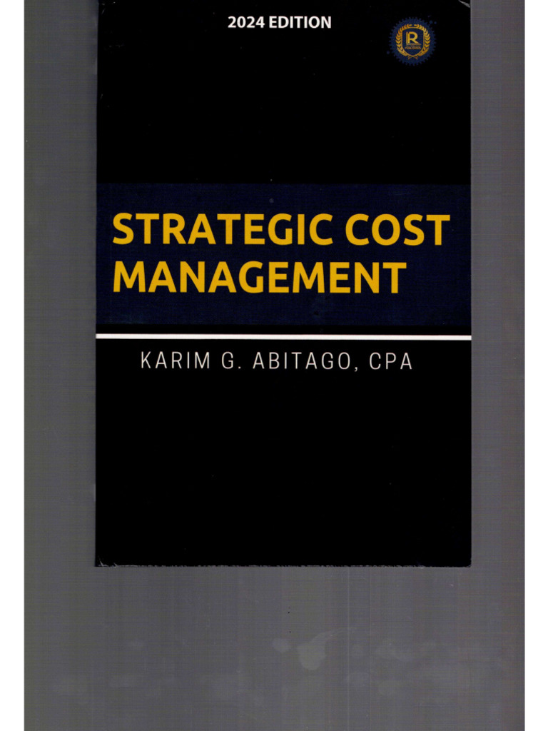 BOOK Strategic Cost Management Chapter 1 - Intro To Cost Management - 1 ...