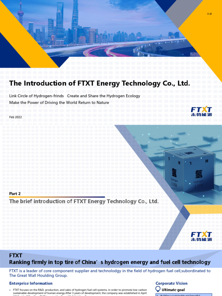 The Introduction of FTXT Energy Technology | PDF | Fuel Cell | Hydrogen ...