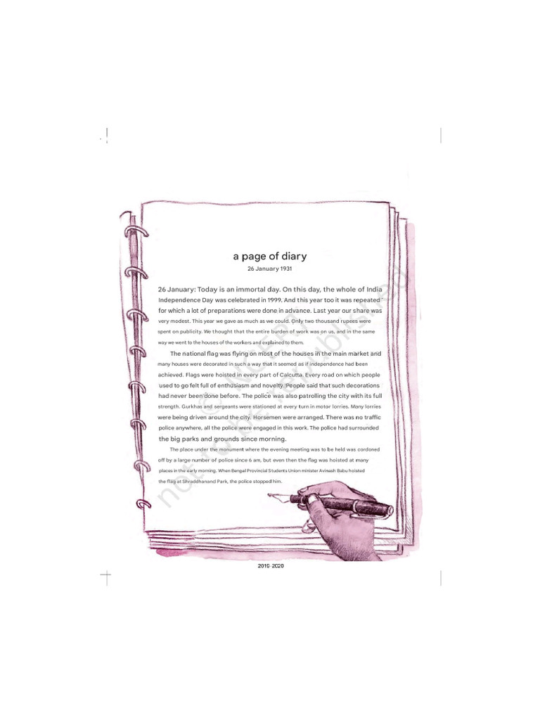 Diary Ka Ek Panna English Class 10 | PDF