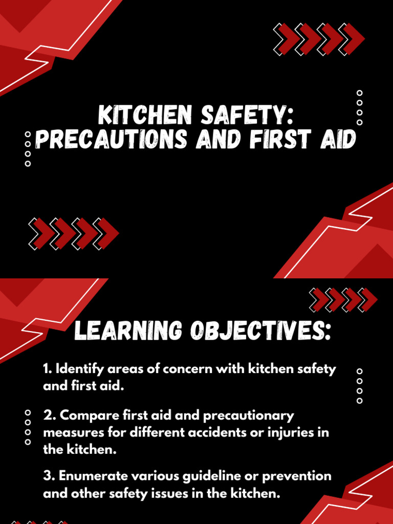 KITCHEN SAFETY Precautions and First Aid | PDF