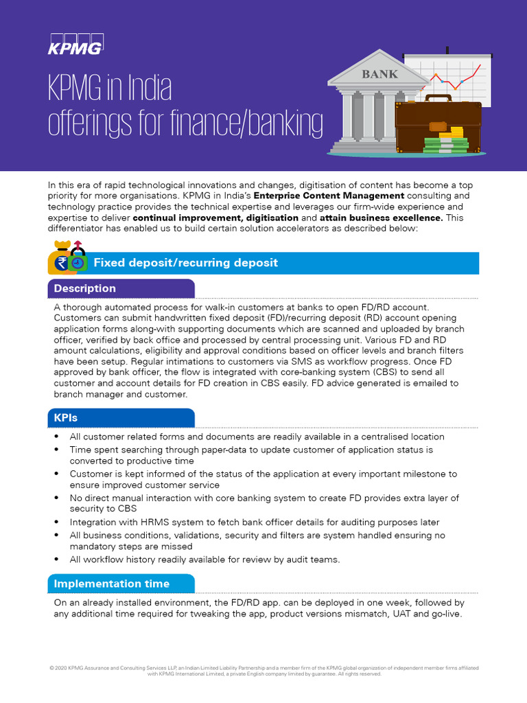 KPMG India: Automating Banking Processes | PDF | Optical Character ...