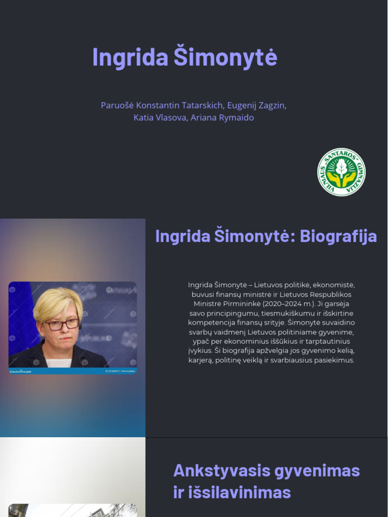 Ingrida Simonyte Biografija PDF | PDF