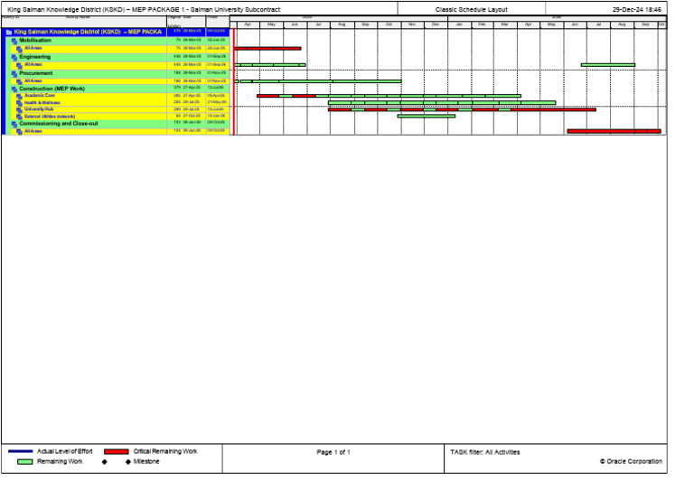MEP-Bid Form T8 Program Management - SCHEDULE - SummeryV6 - L2 | PDF