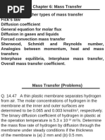 Lecture Notes On Mass Transfer | PDF | Diffusion | Mass Transfer
