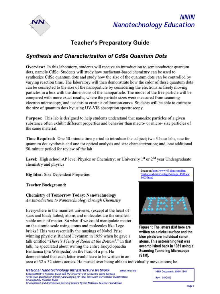 QD Synthesis Blake TG | PDF