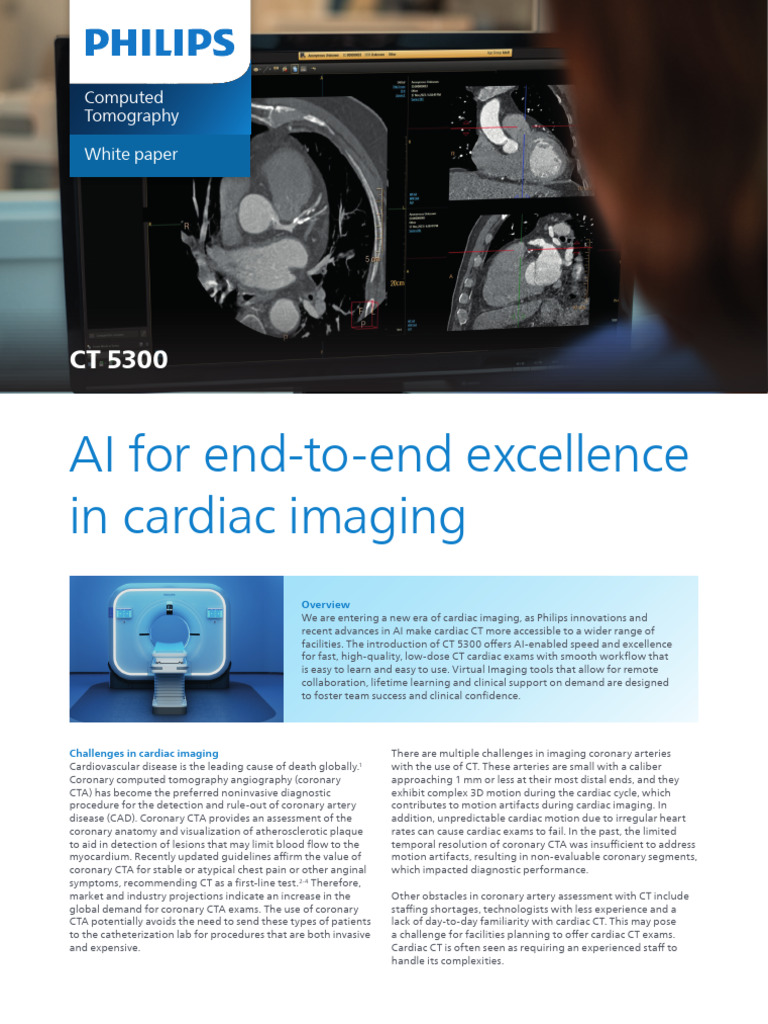 Philips CT 5300 Cardiac White Paper | PDF | Ct Scan | Heart