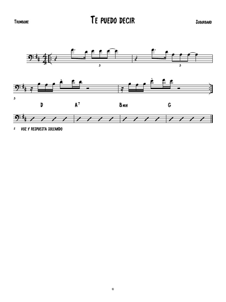 Te Puedo Decir - Trombone | PDF