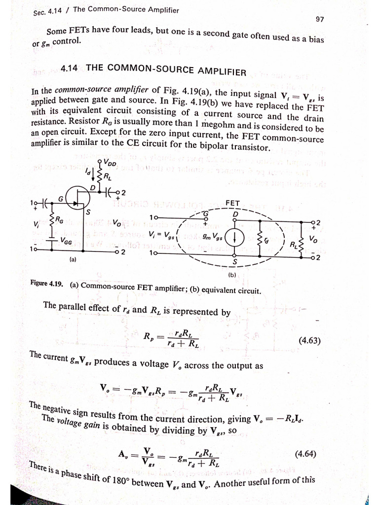 Common Source Amplifier and Source Follower Circuit | PDF