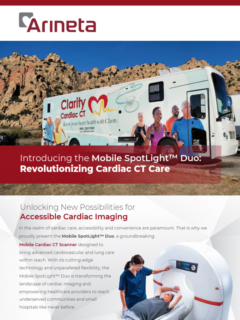 Arineta Cardiac CT Mobile-SpotLight | PDF | Clinical Medicine | Medical ...