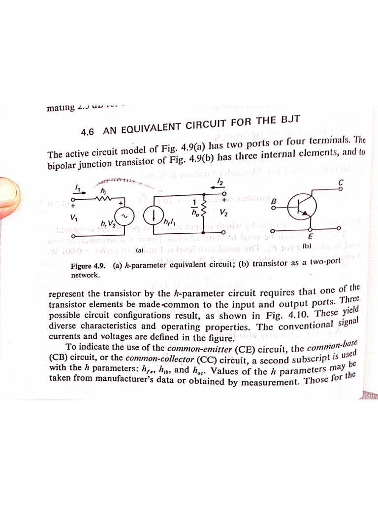 Equivalent Circuit For BJT | PDF