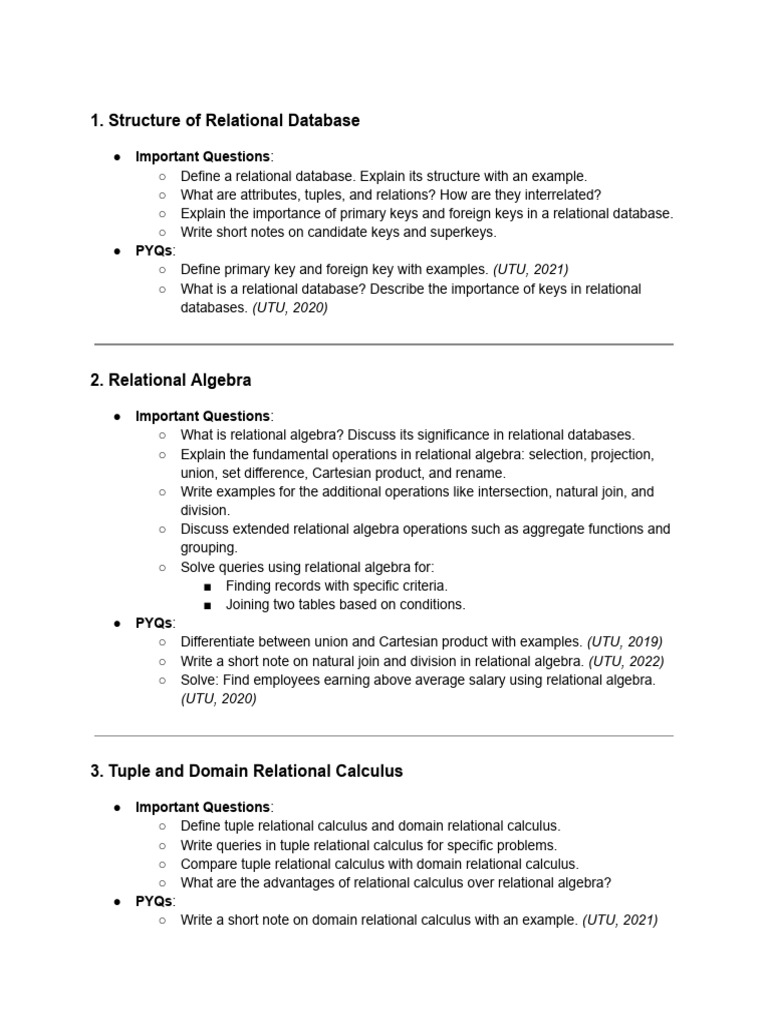 dbms unit2 | PDF | Relational Model | Sql dbms unit2 | PDF | Relational Model | Sql