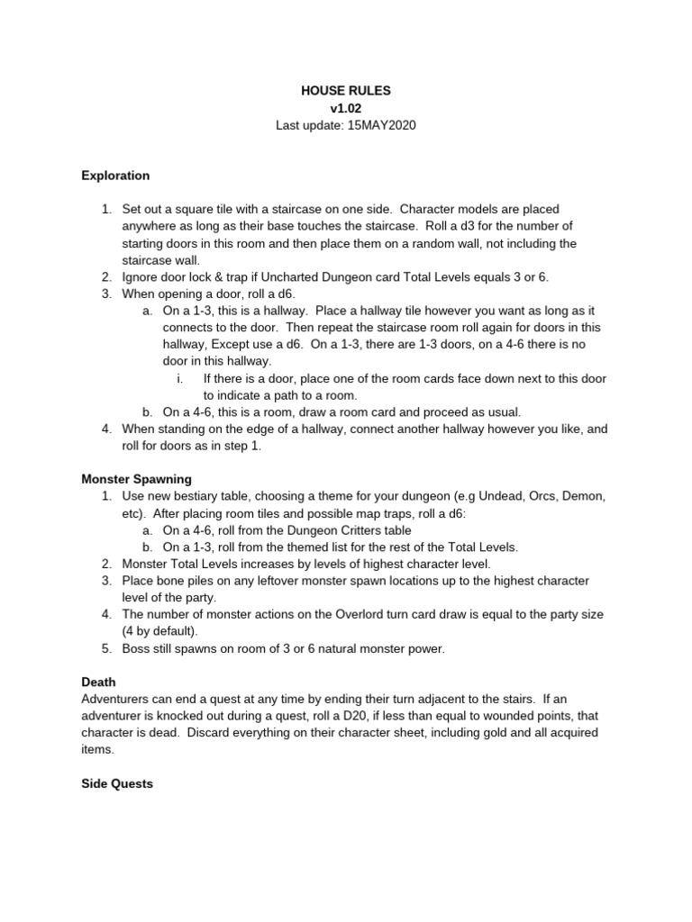 HOUSE RULES | PDF | Quartz