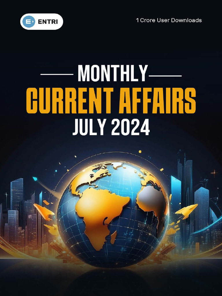 Monthly Current Affairs July 2024 | PDF