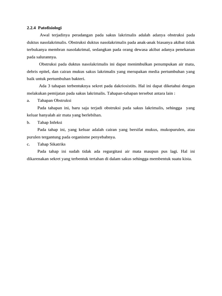 Patof Dakriosistitis | PDF